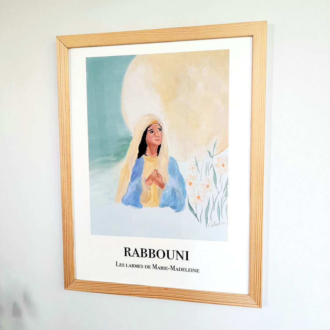 Rabbouni gouache affiche - Sainte Marie-Madeleine – Caladia