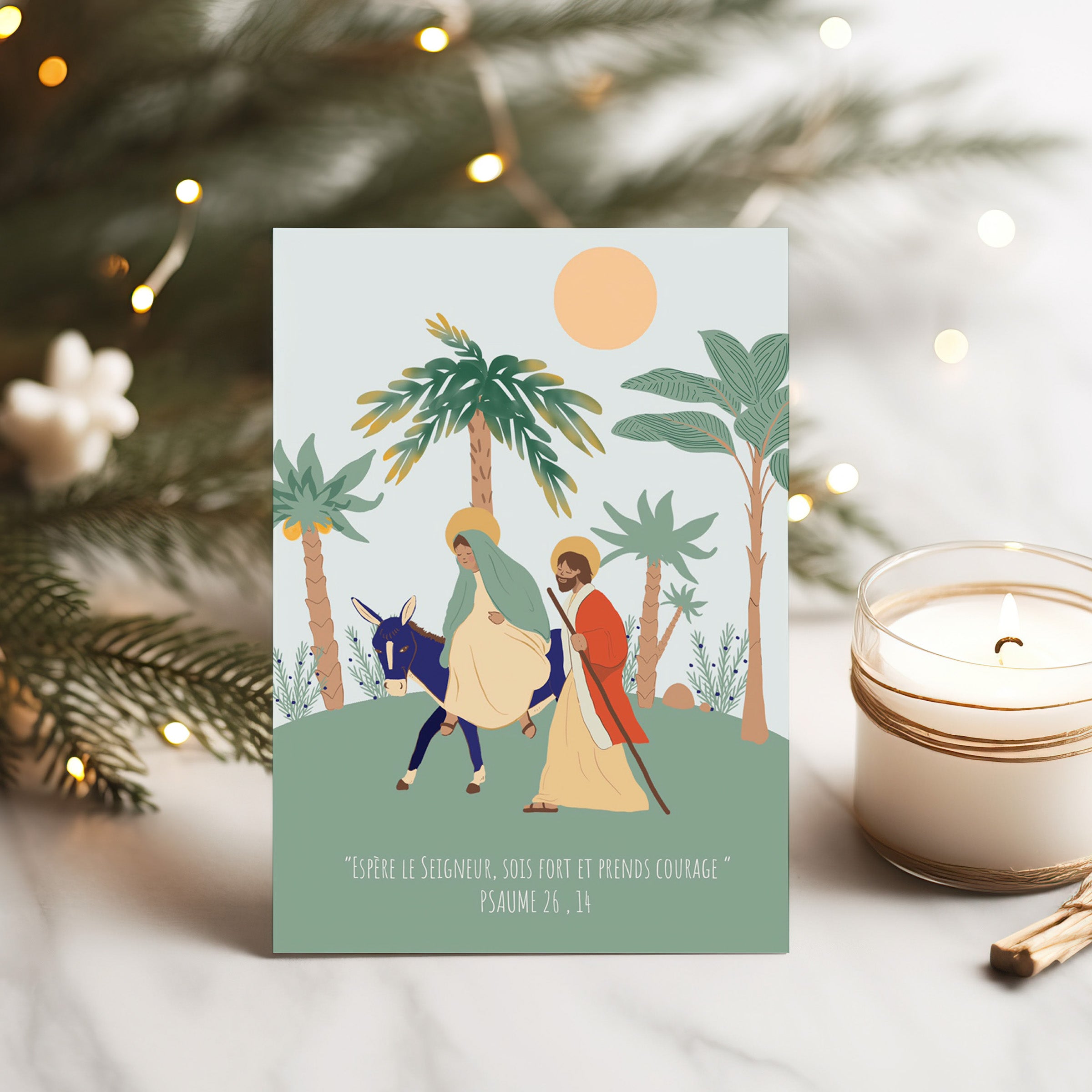 Carte Psaume 26:14 "Espère le Seigneur" – Caladia